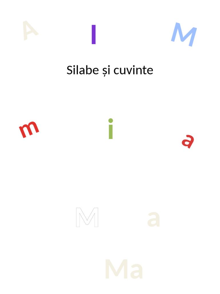 Silabe Si Cuvinte A M | PDF