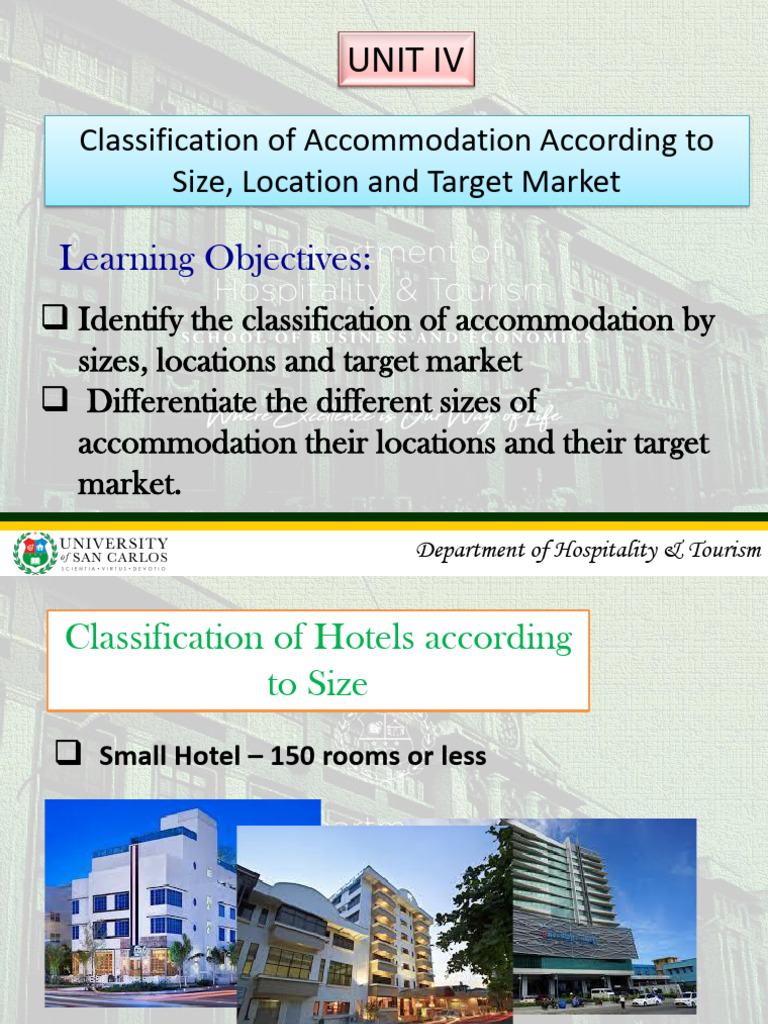 Accommodation Classification Overview | PDF | Hotel | Tourism
