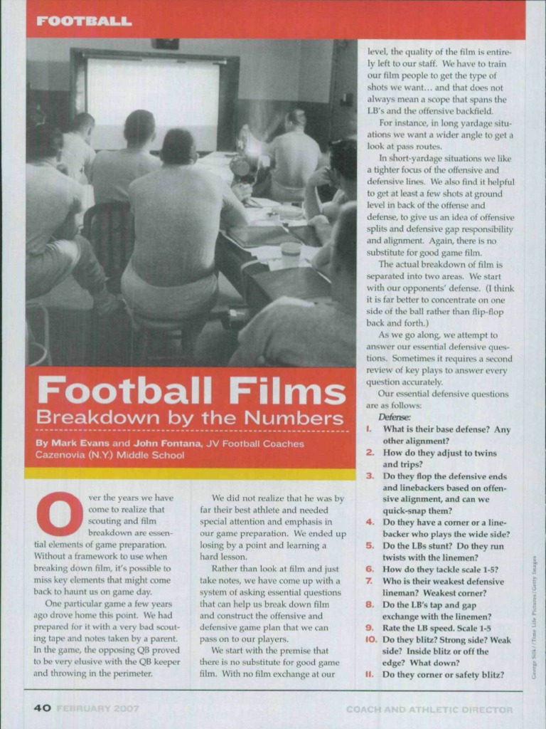 Film Breakdown | PDF | Ball Games | Sports