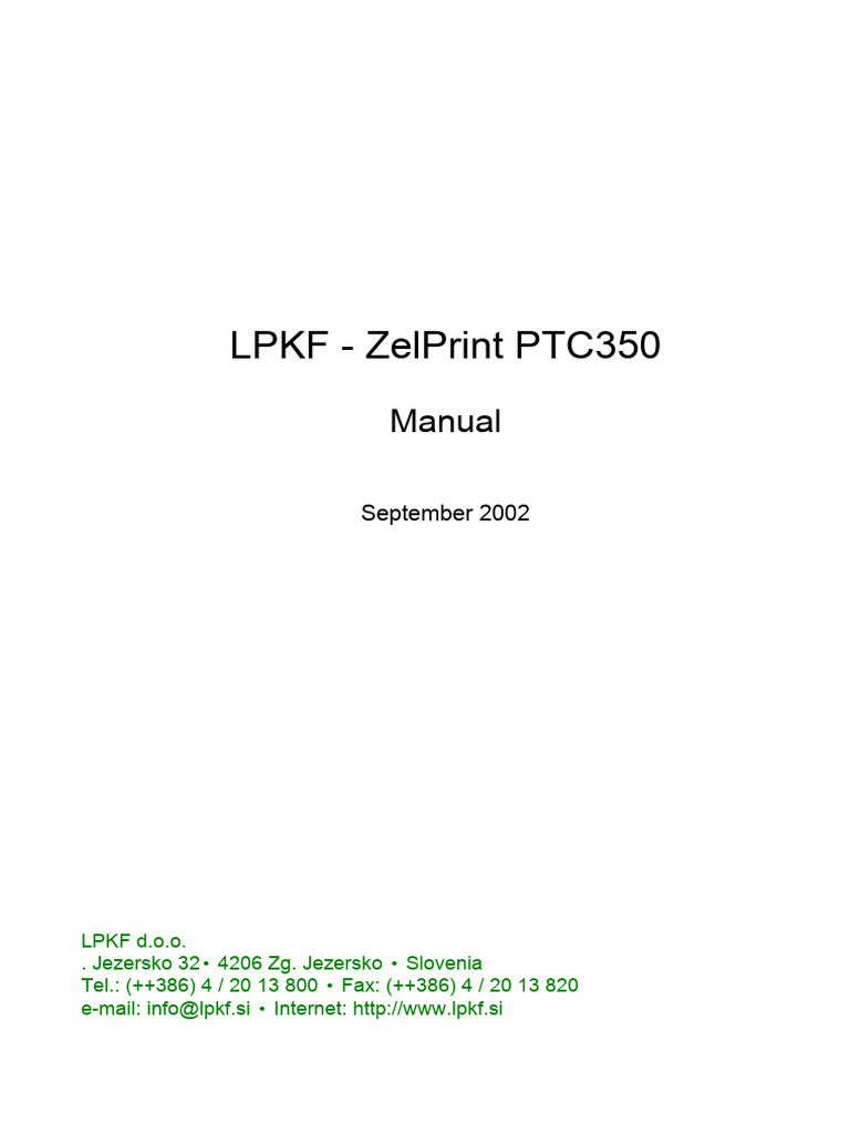 lpkf_printer_ptc350_manual_(eng) | PDF | Switch | Valve