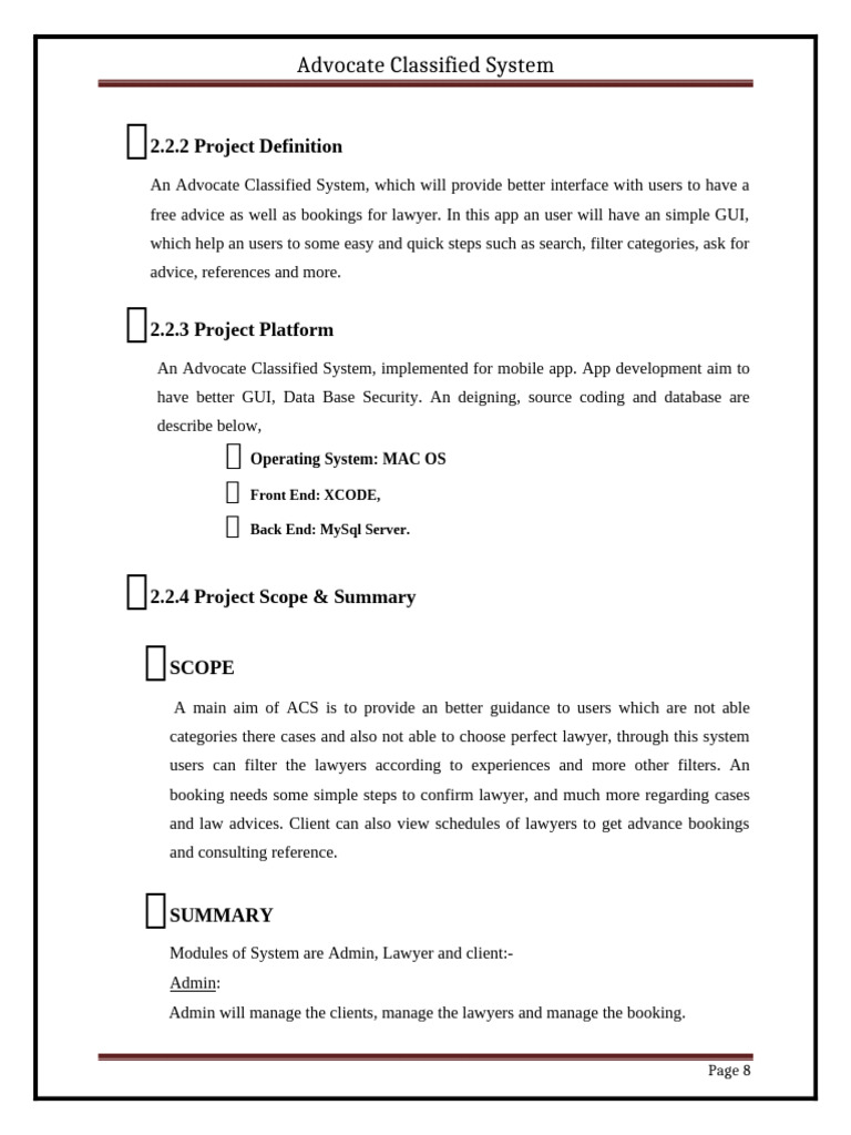 Advocate Classified System 2 | PDF