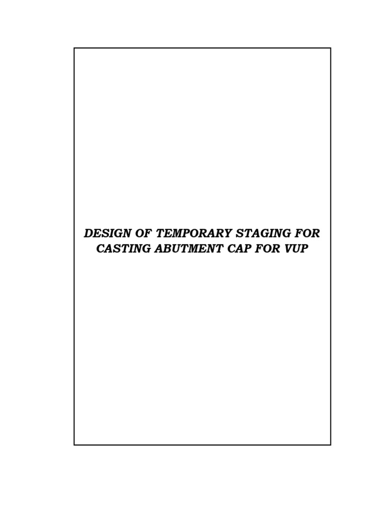 VUP Abutment Cap Staging Design | PDF | Stress (Mechanics) | Structural ...