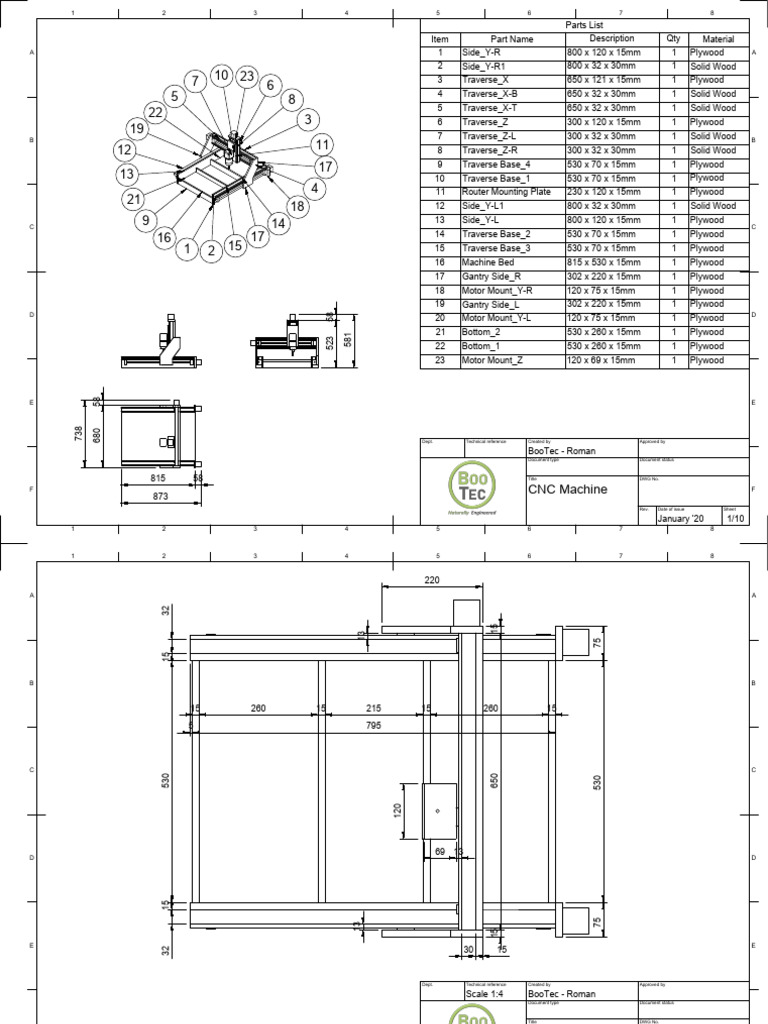 CNC Machine Parts and Plans Guide | PDF | Manufactured Goods | Machines