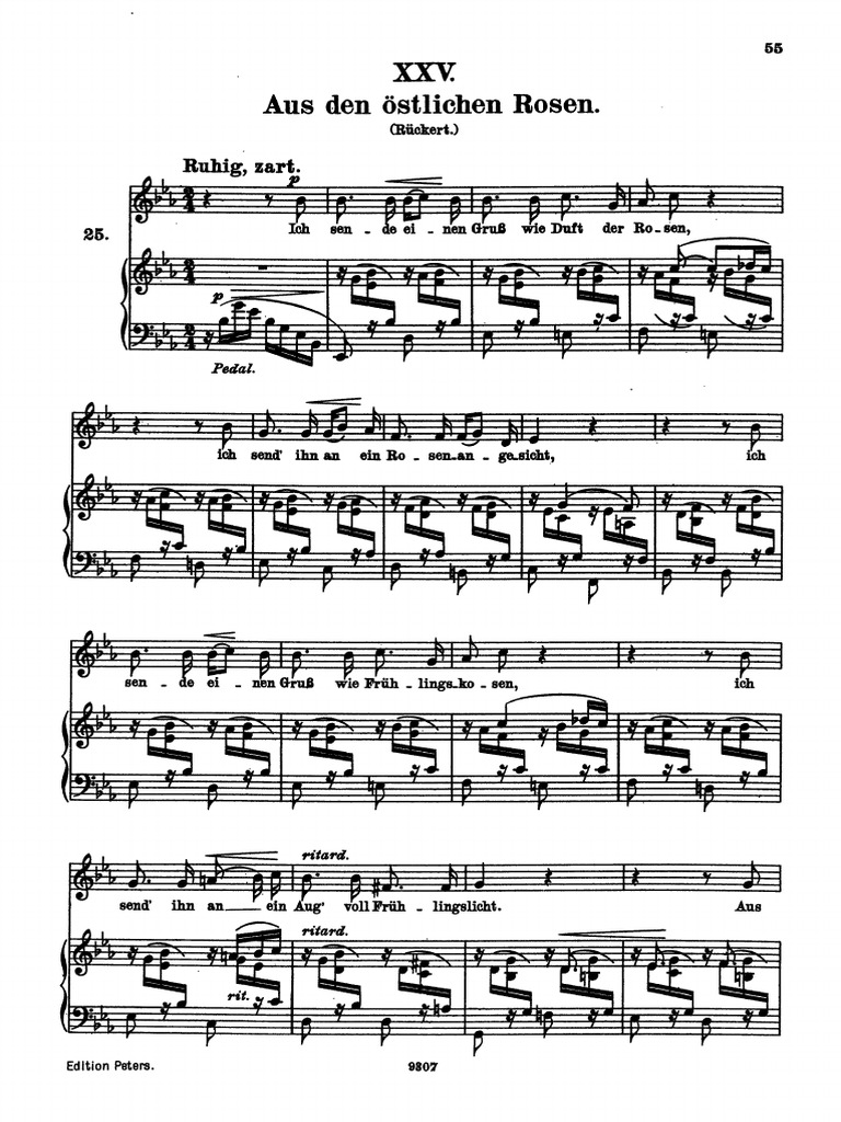 Schumann Myrthen Op25 Original High Voice Peters 9307 | PDF