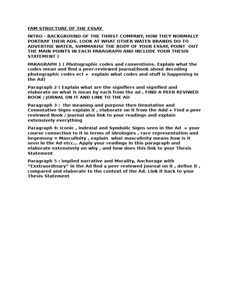 Fam Structure of the Essay | PDF