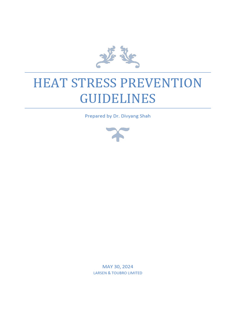 Heat Stress Prevention Guidelines | PDF | Hyperthermia | Hypothermia