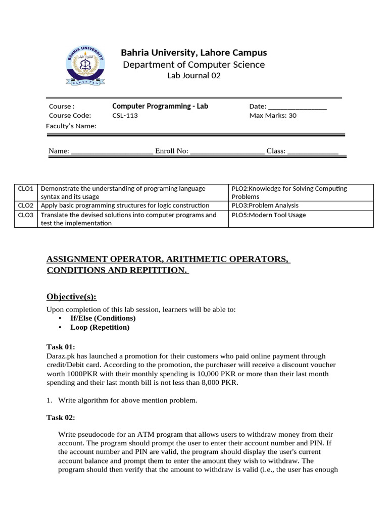 Lab-2 Journal-02-21032023-112224am | PDF | Sequence | Numbers