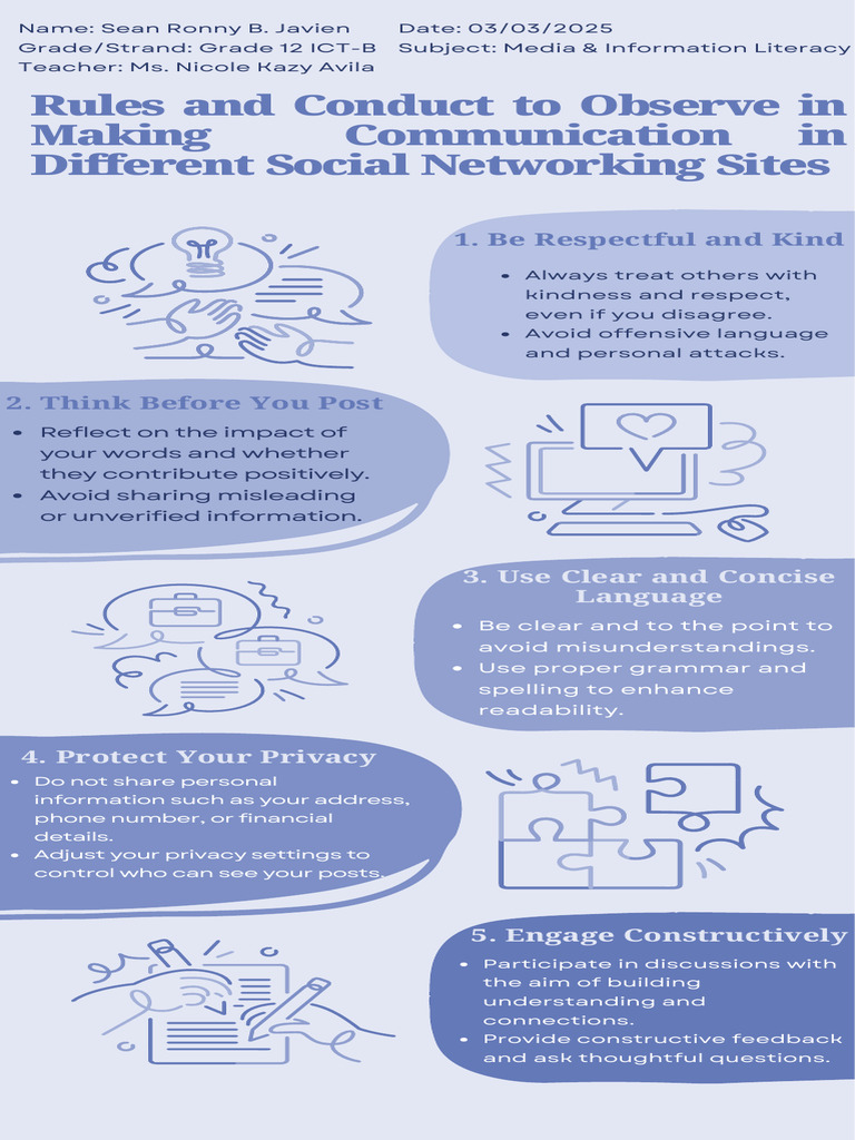 Blue Simple Effective Communication Infographic | PDF