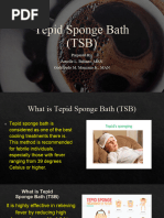 Tepid Sponge Bath Skills | PDF | Bathing | Nursing