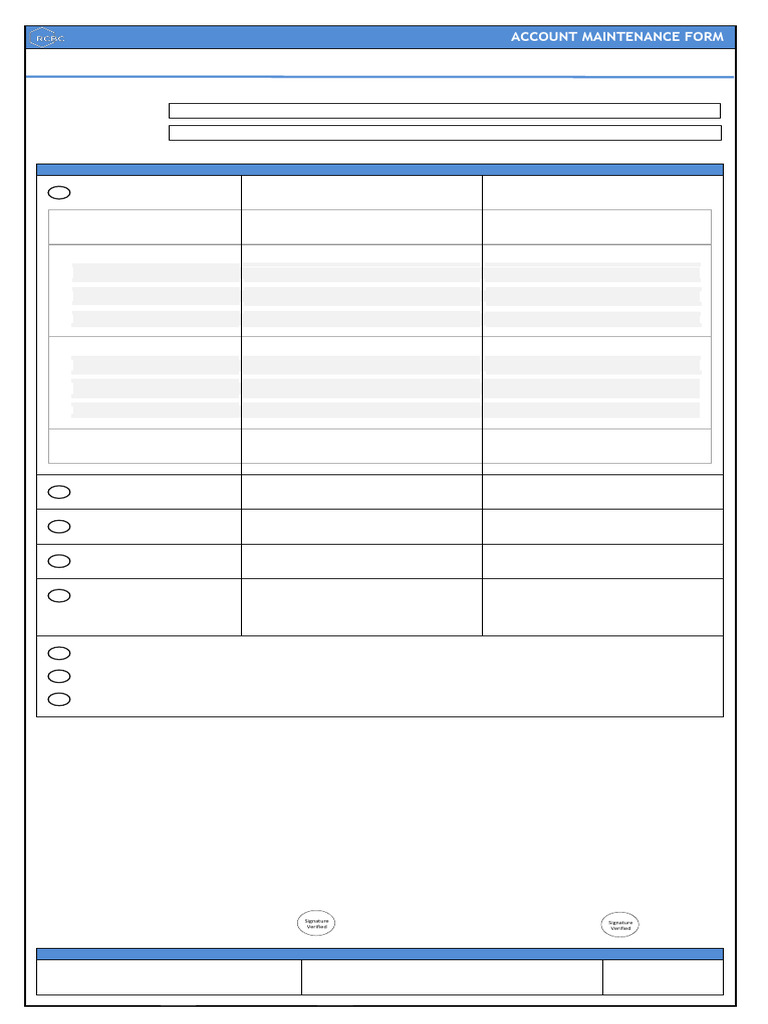 Account Maintenance Form | PDF | Banks | Privacy