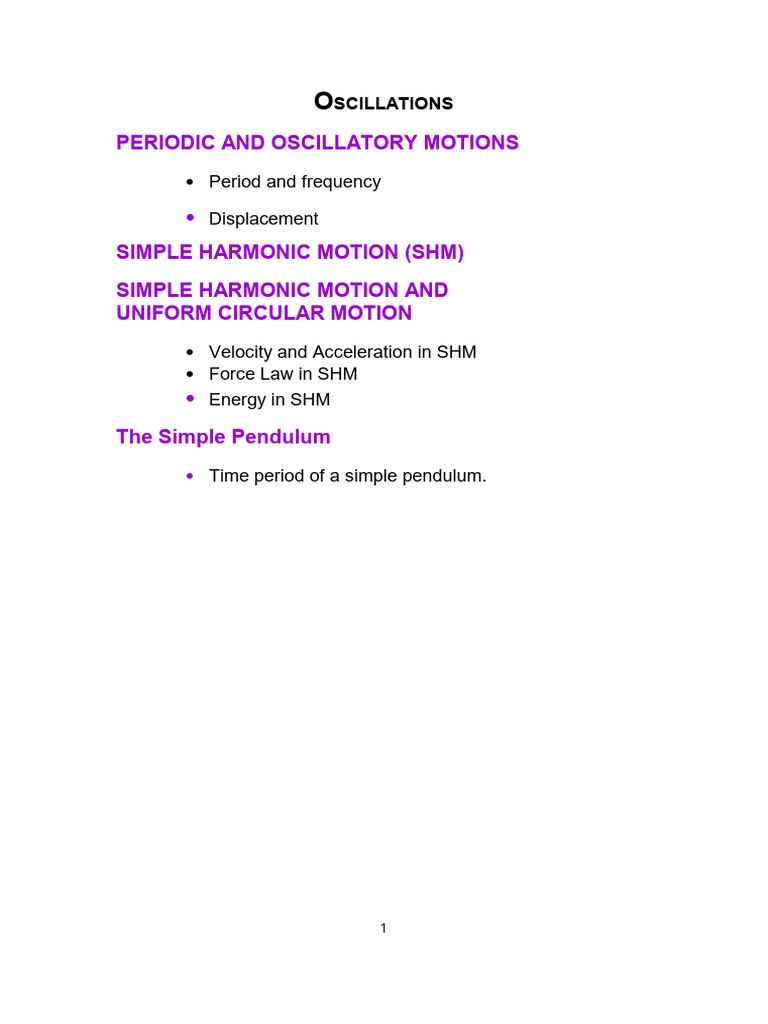 Oscillations and Wave Motion Explained | PDF