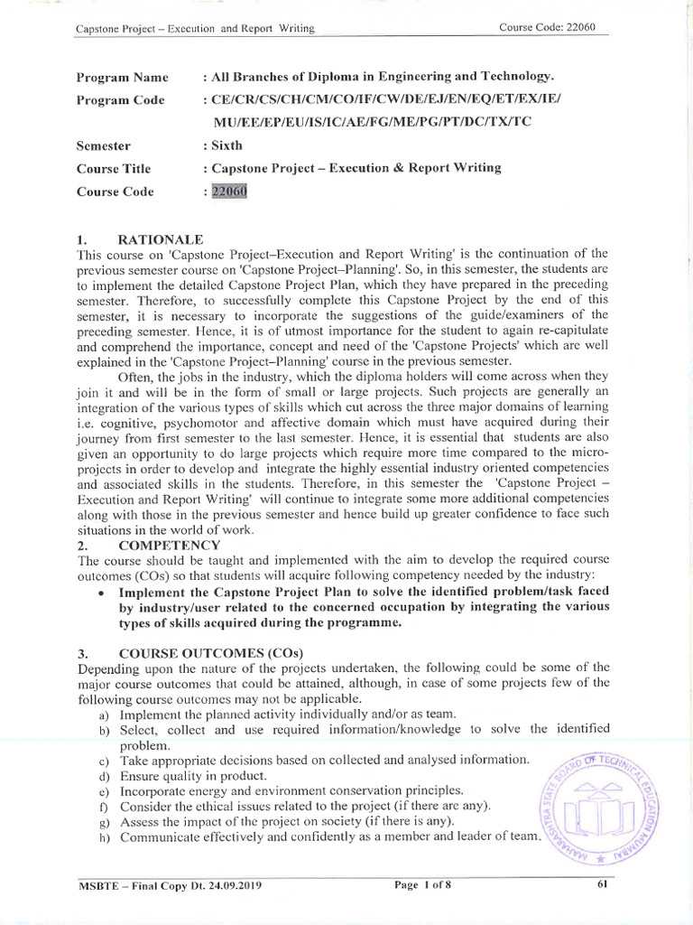 22060 - Capstone Project Execution | PDF