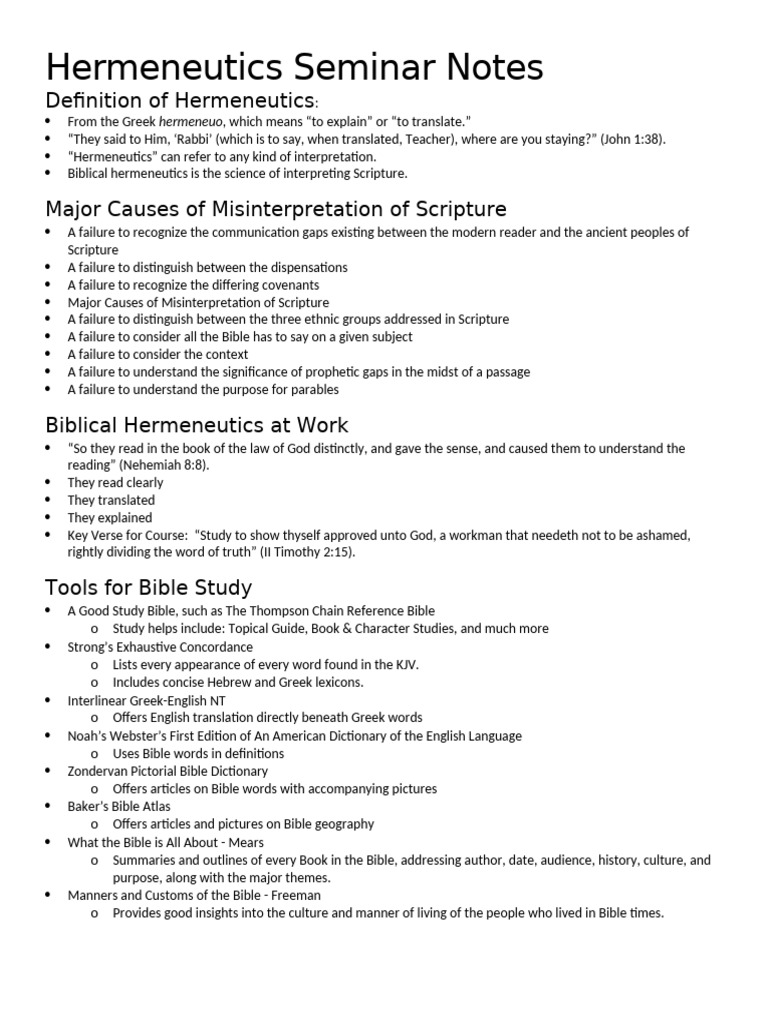 Understanding Biblical Hermeneutics | PDF | Baptism | Covenant Theology