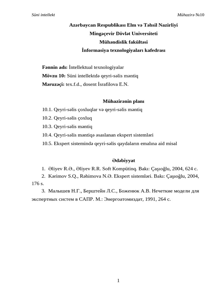 Suni Intellekt 10 | PDF