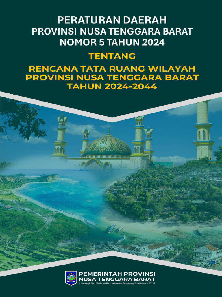Perda No. 5 Tahun 2024 - RTRW Provinsi NTB | PDF