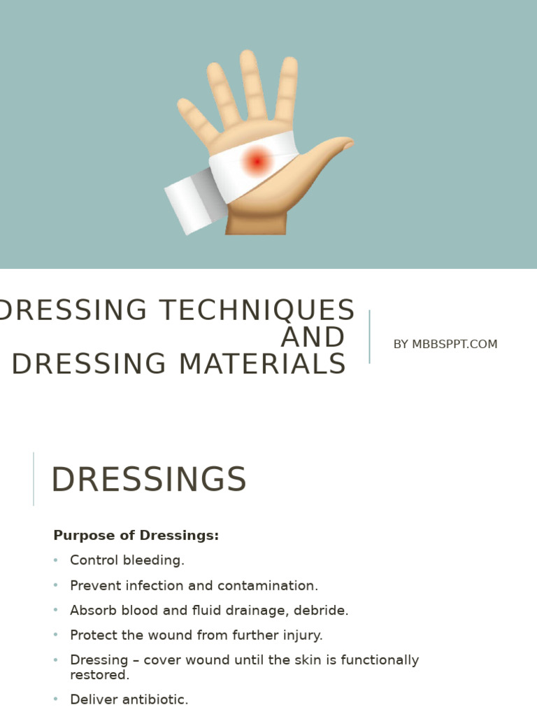 Dressing Techniques and Dressing Materials | PDF