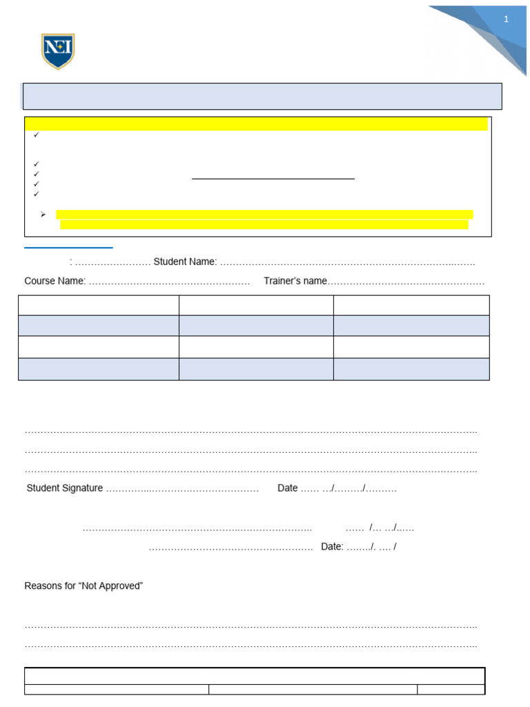 Assessment Extension Request Form | PDF