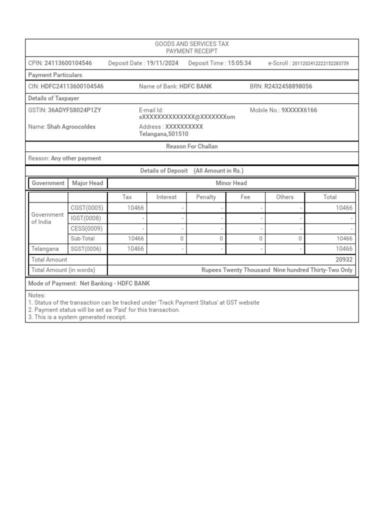 GST-Challan Receipt | PDF