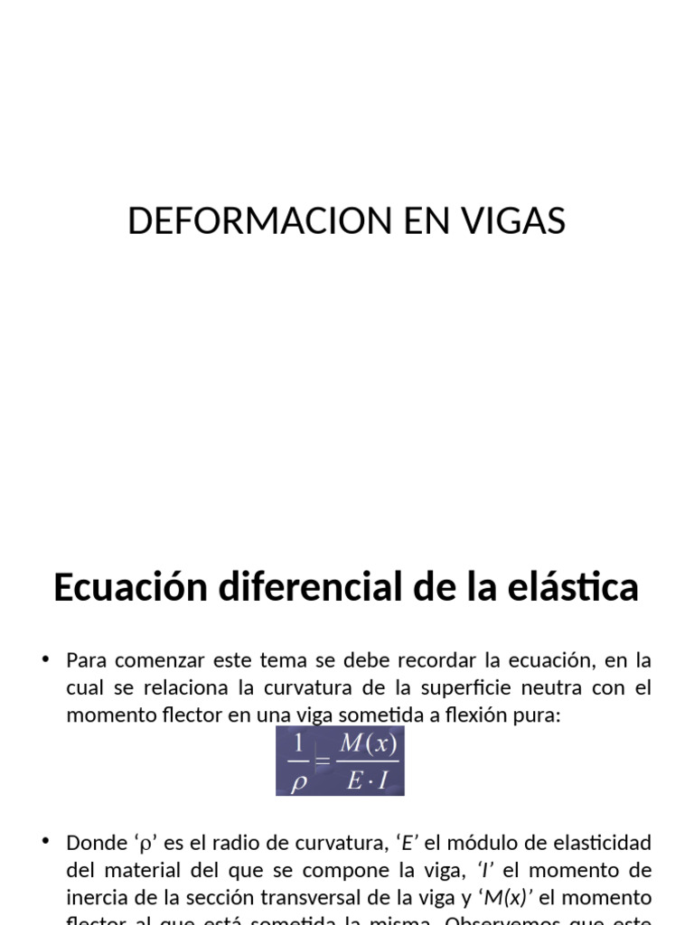 Deformacion en Vigas | PDF | Viga (Estructura) | Doblar