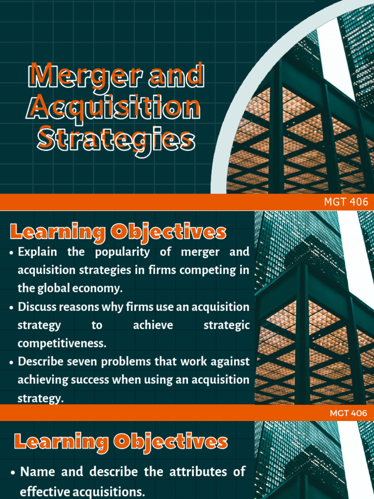 TOPIC 6 - Merger and Acquisition Strategies | PDF | Mergers And ...