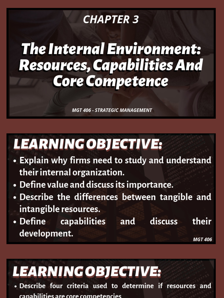 Analyzing Internal Resources and Capabilities | PDF | Competitive ...