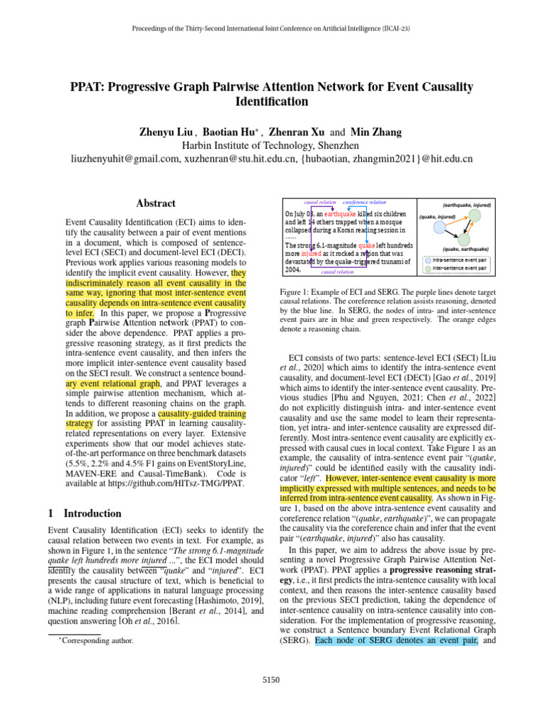PPAT-Progressive Graph Pairwise Attention Network For Event Causality Identification | PDF ...