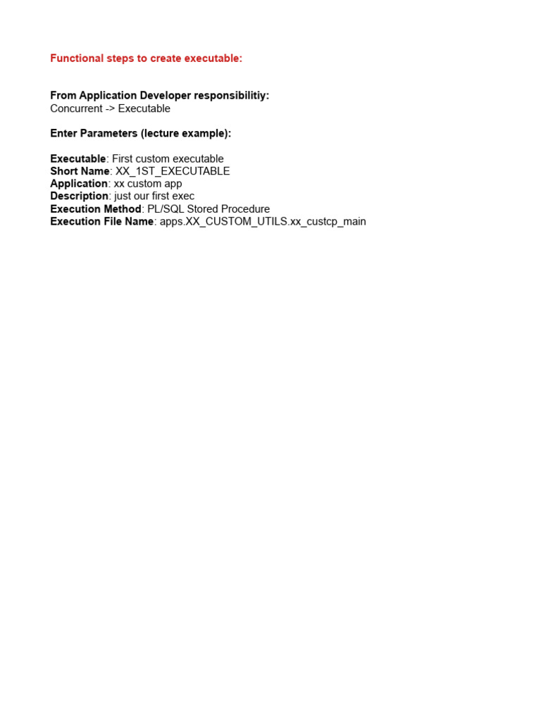 Create Executable Steps | PDF