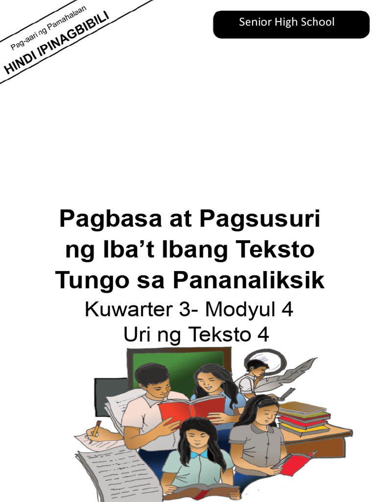 Pagbasa-11_Q3_Mod-4_Uri-ng-Teksto-Tekstong-Argumentatib-at-Prosedyural-Version-4.docx | PDF