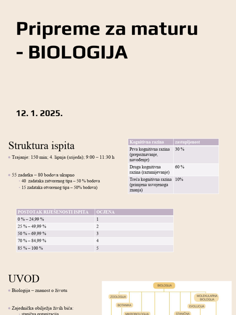 Predavanje - Biologija | PDF
