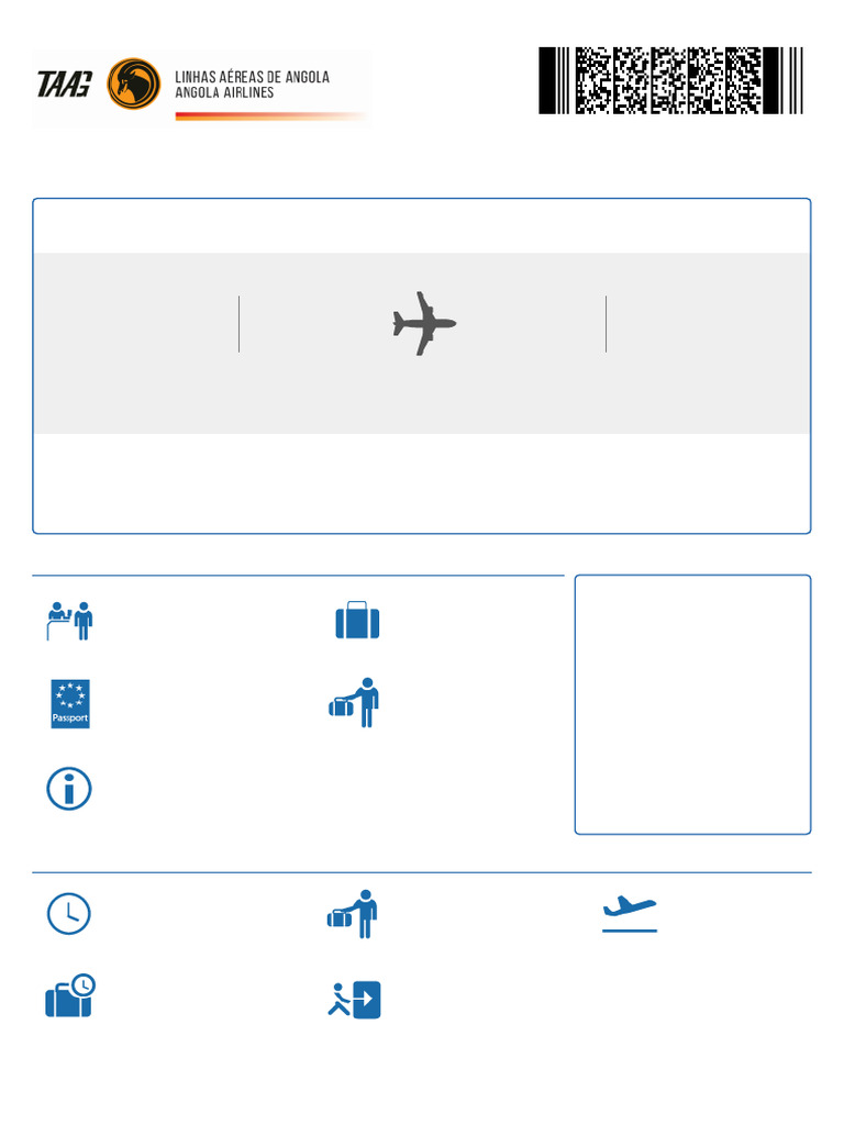 TAAG Angola Airlines Check-In Guide | PDF | Transport | Airlines