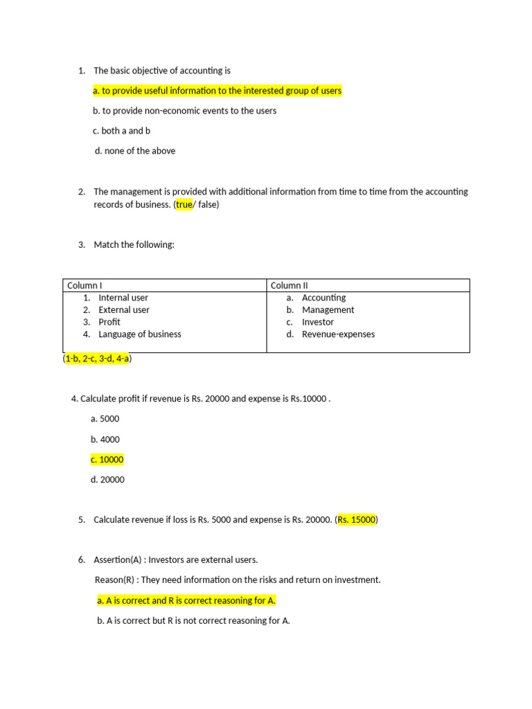 Objectives of Accounting | PDF | Debt | Financial Accounting