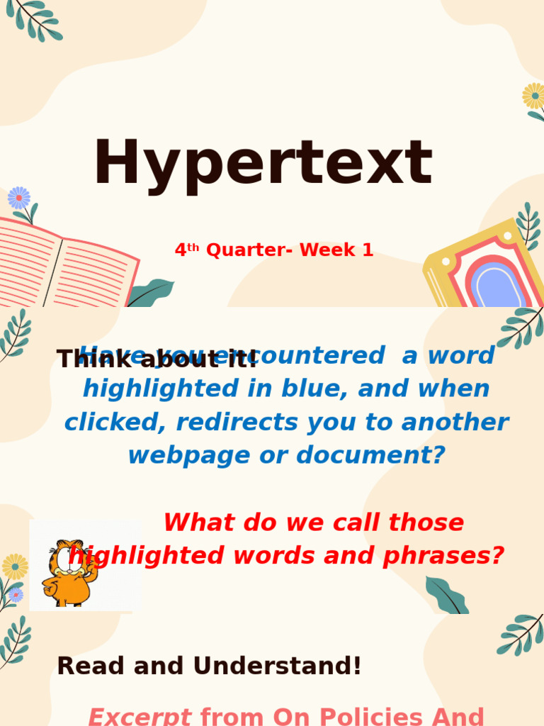 HYPERTEXT For Students | PDF | World Wide Web | Internet & Web