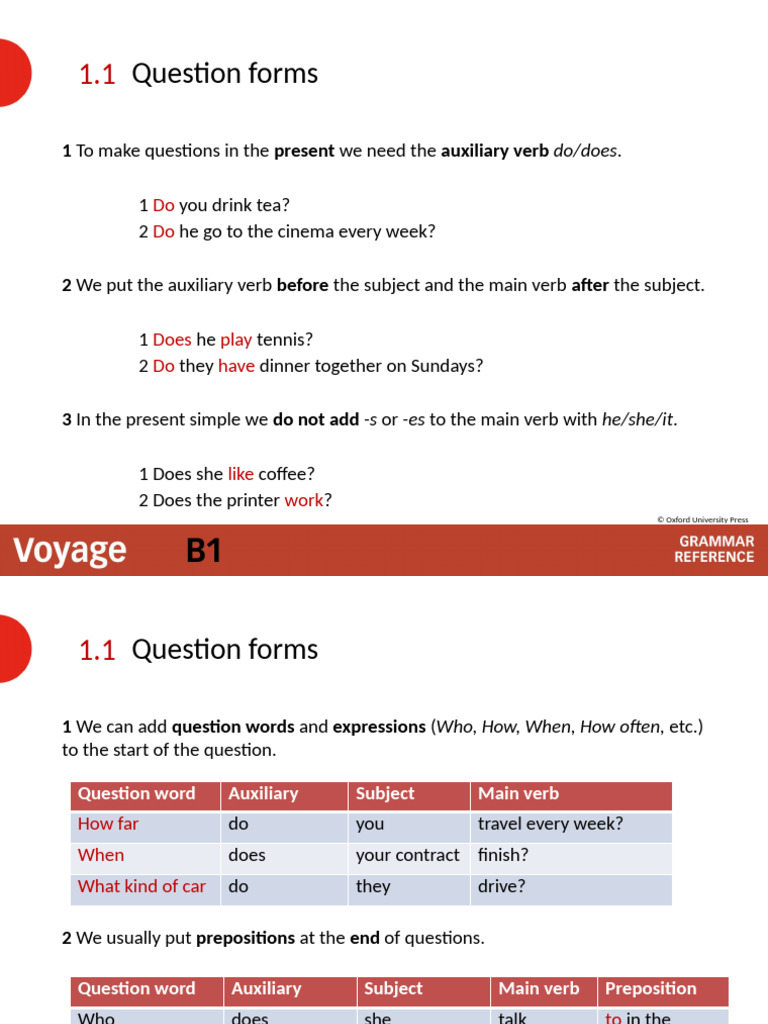 5 Grammar PowerPoint - Present Simple - Question Forms | PDF | Verb | Language Families