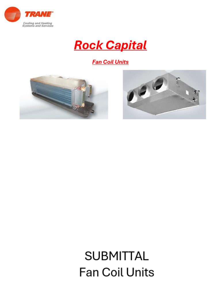 Trane - Fcu Submittal | PDF | Decibel | Hertz
