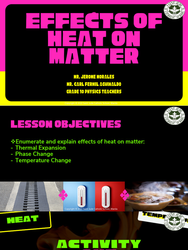 Lesson_18_-_Effects_of_Heat_on_Matter | PDF | Temperature | Heat