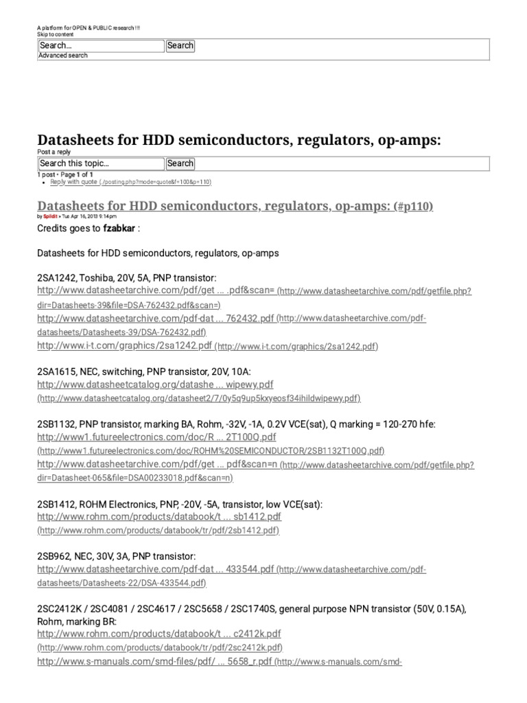 The HDD Oracle. • View Topic - Datasheets for HDD Semiconductors ...