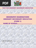 Remedial Mid Exam 2016 +++ | PDF | Geography | Contour Line