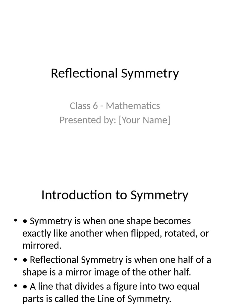 Reflectional Symmetry Lesson Plan | PDF