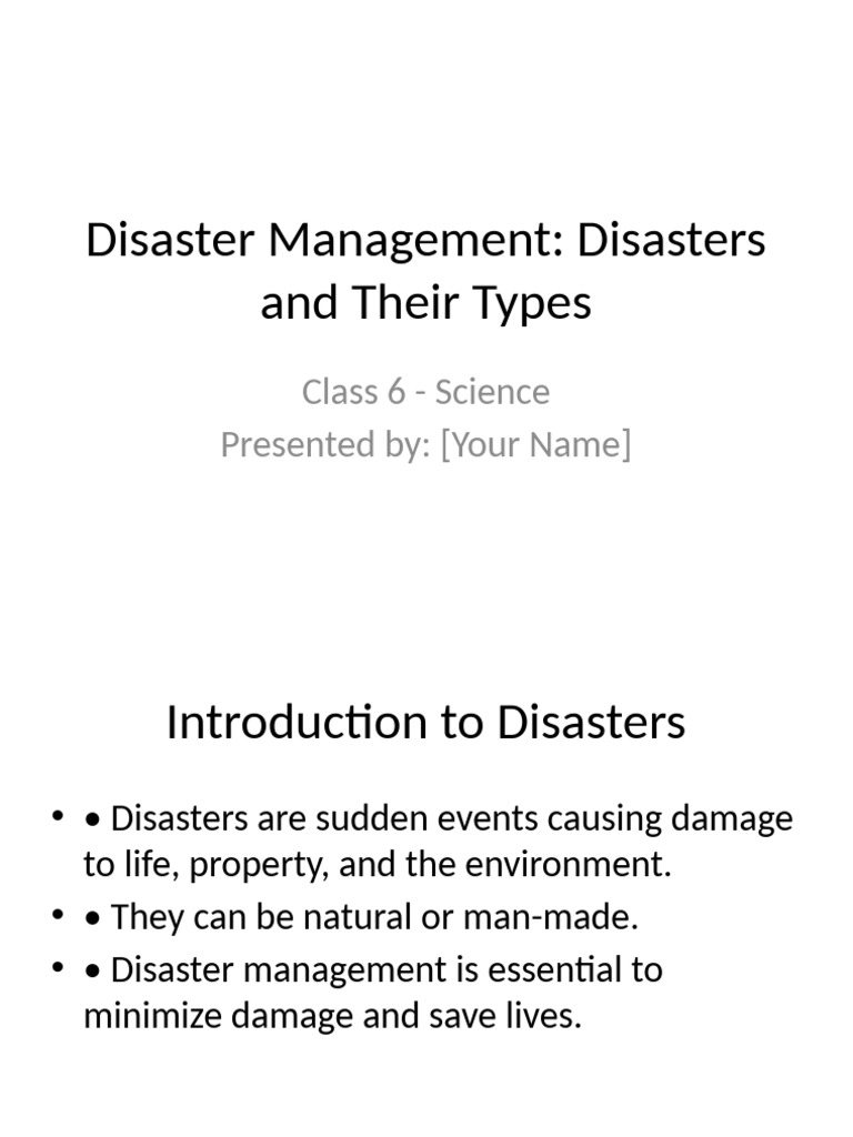 Disaster Management Lesson Plan | PDF