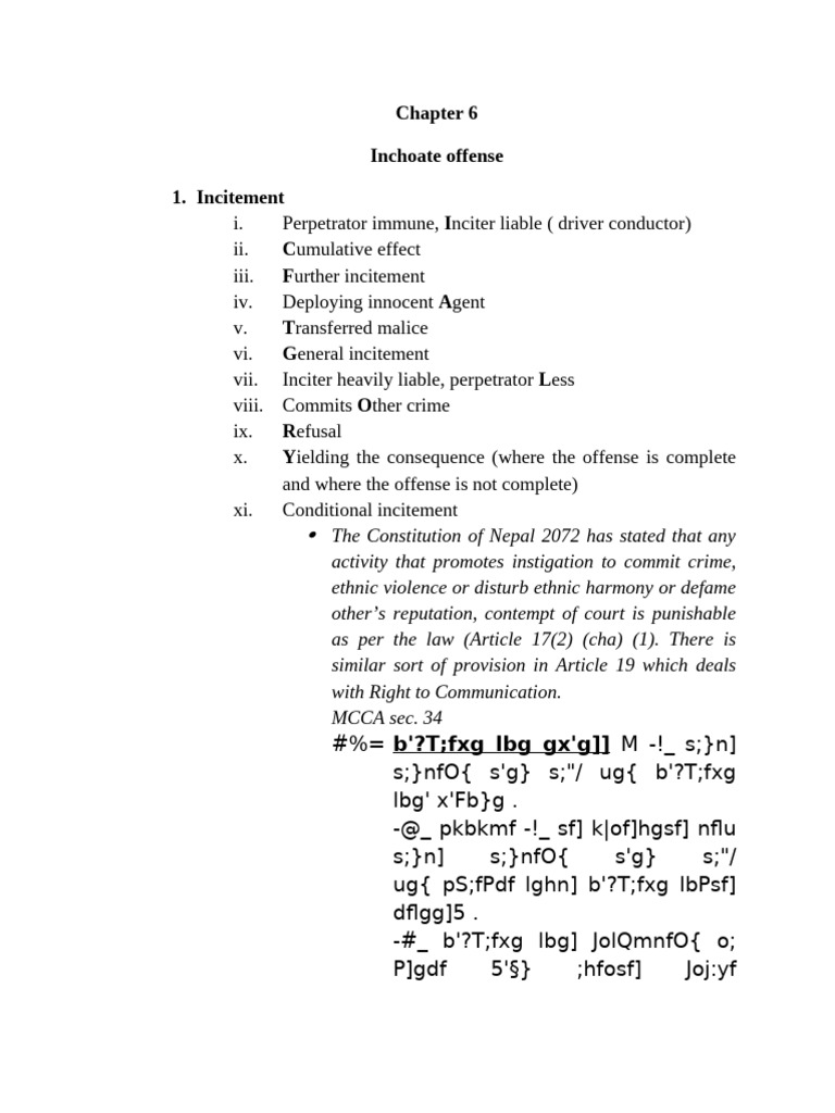 Chapter 6 Inchoate Offense | PDF | Deviance (Sociology) | Misconduct