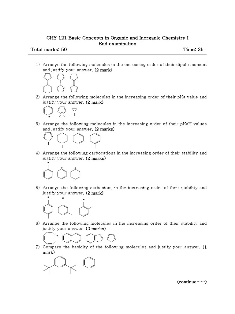 End Exam | PDF | Methyl Group | Conformational Isomerism