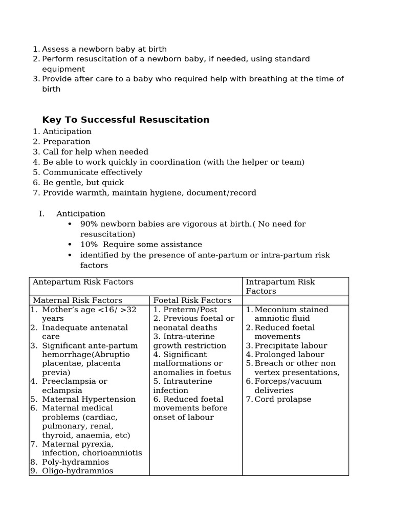 Assess A Newborn Baby at Birth | PDF | Childbirth | Fetus