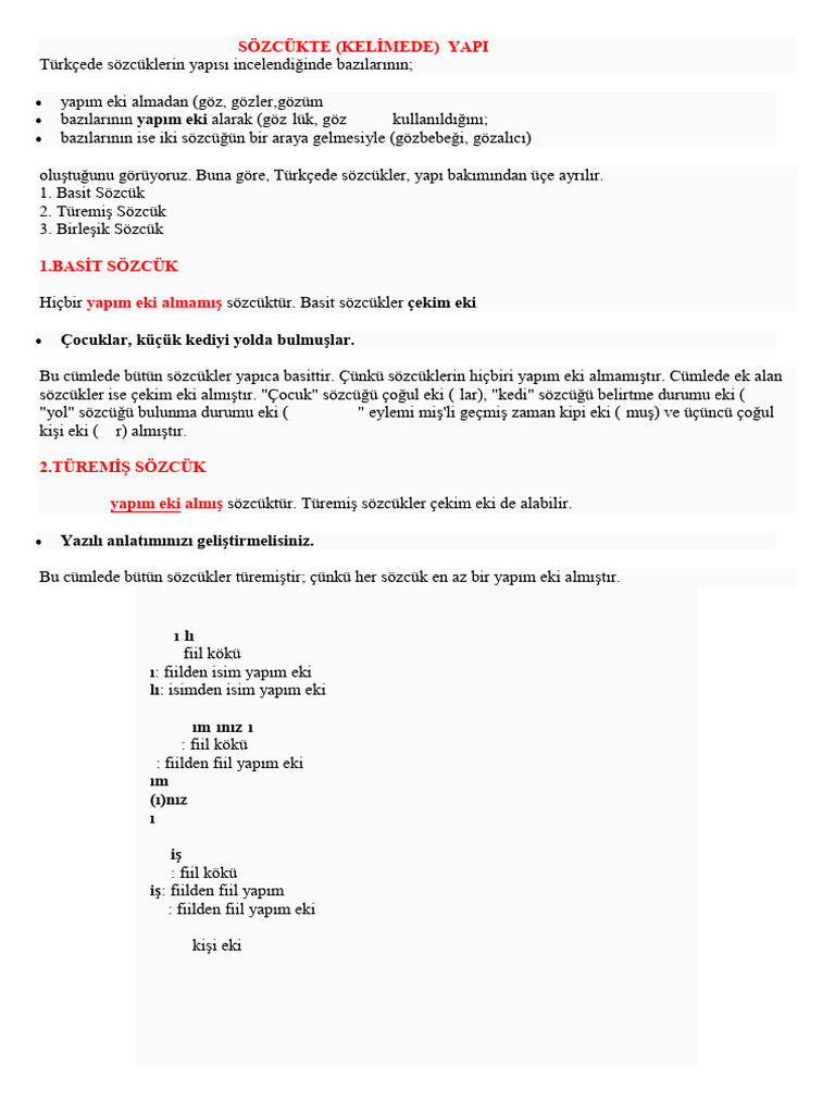 Sözcükte Yapi-2023 | PDF