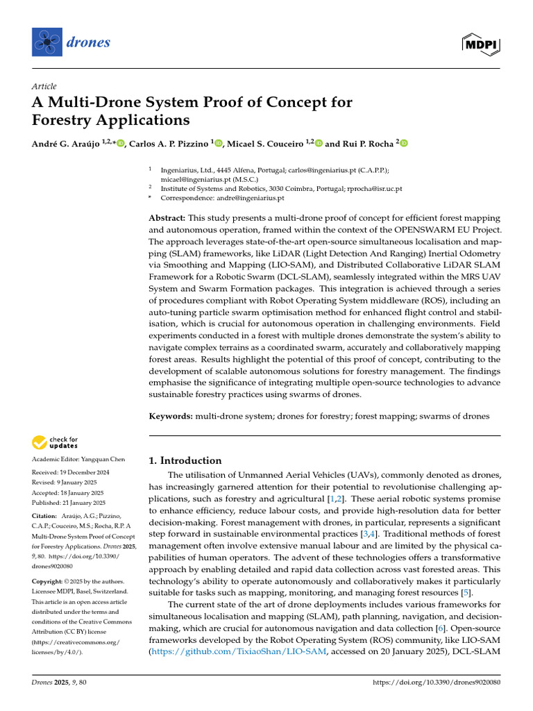 A Multi-Drone System Proof of Concept For Forestry | PDF | Unmanned ...