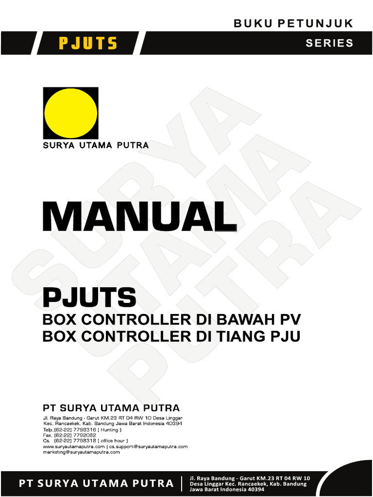 Manual Pju Pak Rias - Cahaya Alam | PDF
