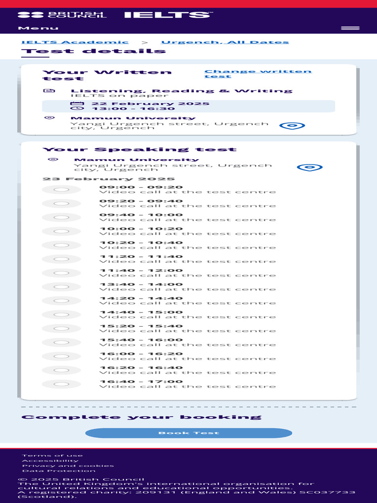 IELTS Registration | PDF