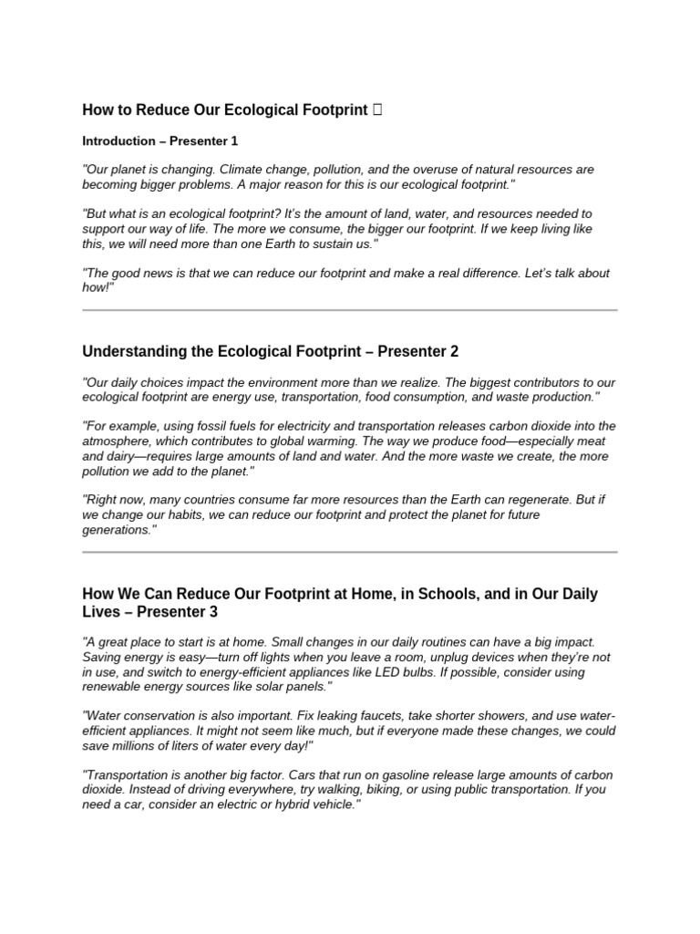 Ecological Footprint | PDF | Climate Change | Ecology