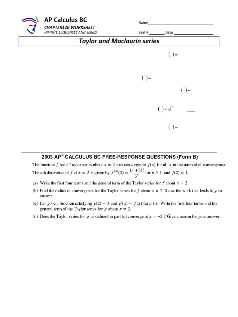 taylor___maclaurin_series__2014_ | PDF | Functions And Mappings ...