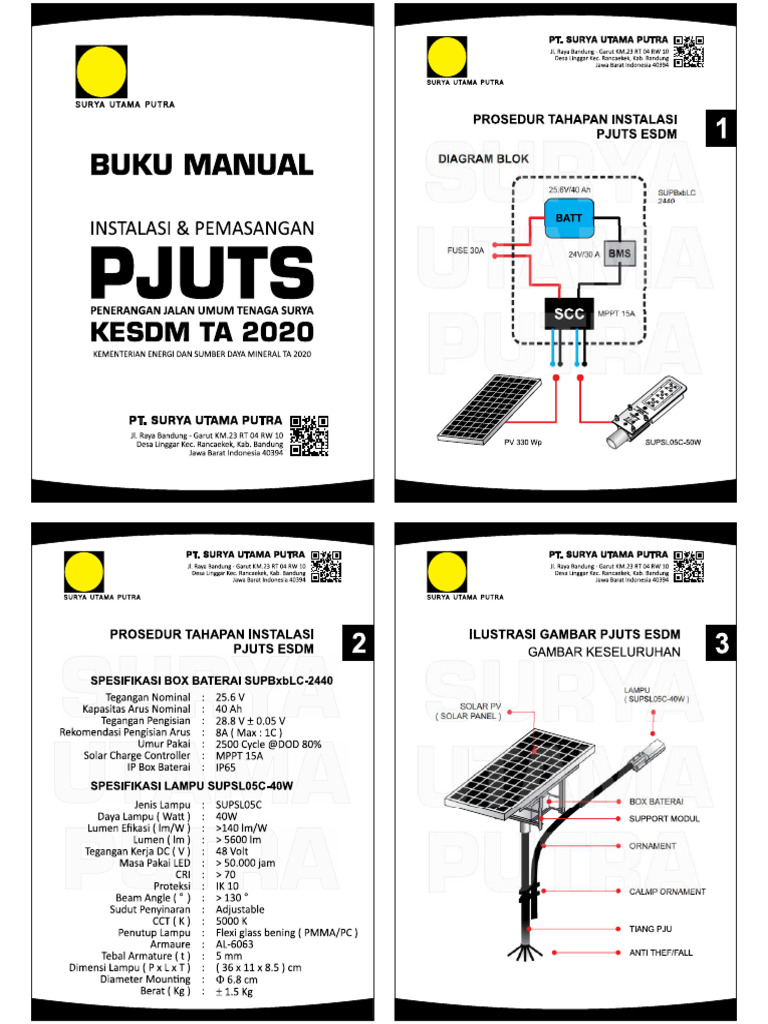BUKU MANUAL PJU ESDM- V-1a | PDF