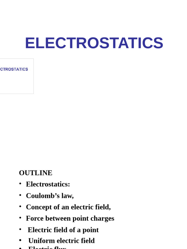 2025 Week 1 Electrostatic Part One [Autosaved] | PDF | Electric Charge | Force